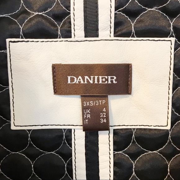 Danier | Jackets & Coats | Danier Bomber White Leather Jacket ...